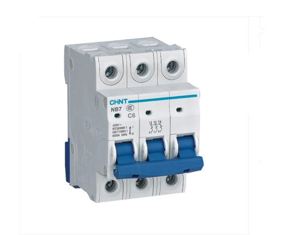 کلید مینیاتوری 6 آمپر سه پل NB7_3P C 6A 6KA چینت (چاینت) – دموی آرتا الکتریک